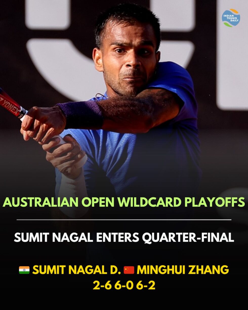 Sumit Nagal Reaches AO 2026 Asia-Pacific Wildcard Play-off Quarterfinals