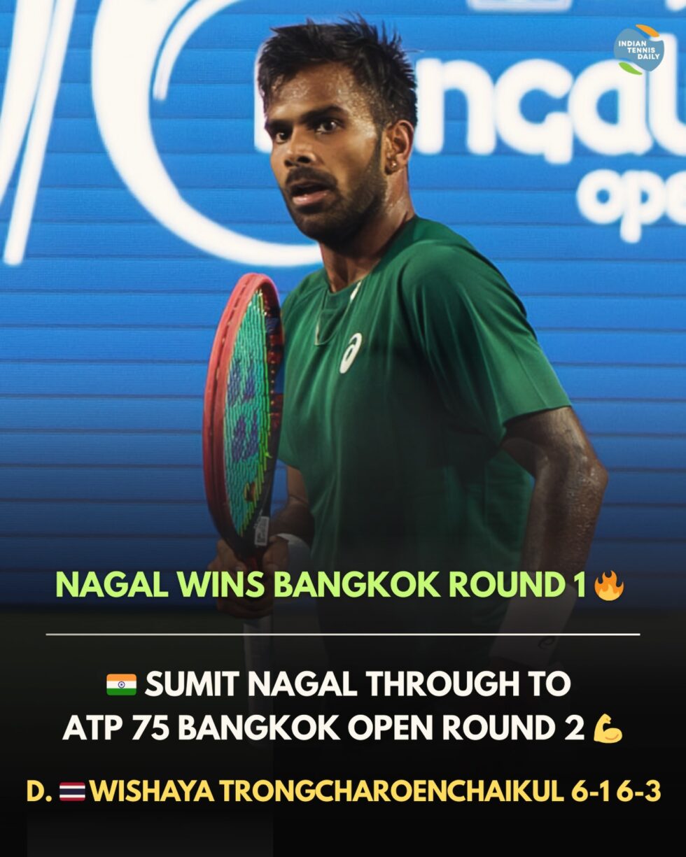 Sumit Nagal Starts ATP 75 Bangkok Challenger with Opening Win